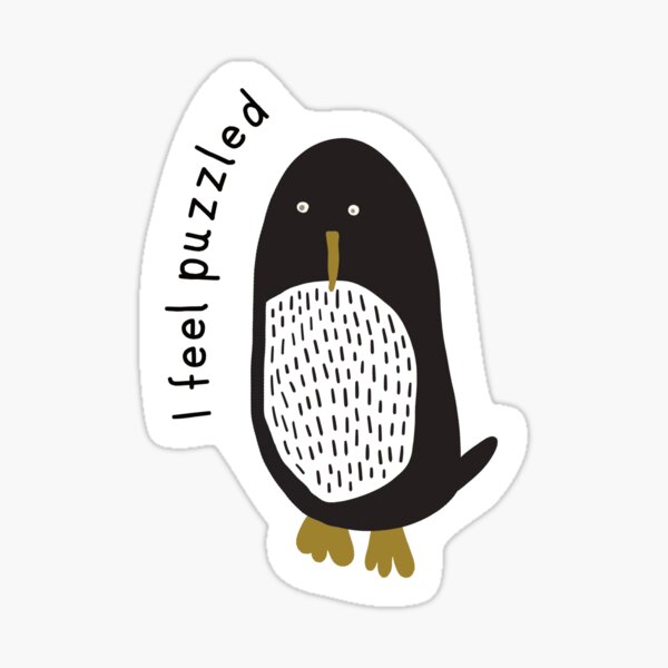 "I feel puzzled" Sticker for Sale by Illustrationsbz | Redbubble