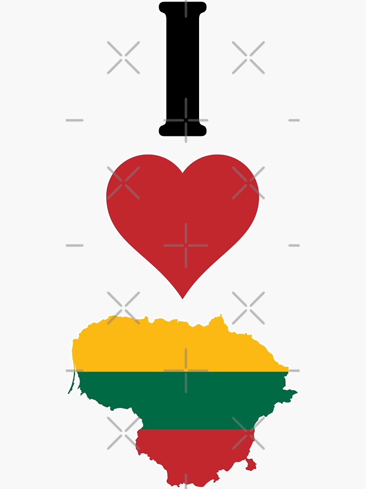 "I Love Lithuania Vertical I Heart Lithuanian National Flag Map ...