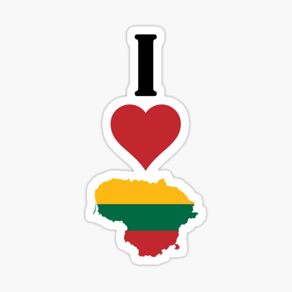 "I Love Lithuania Vertical I Heart Lithuanian National Flag Map ...