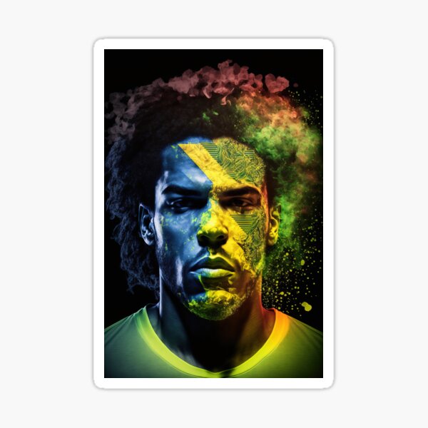 "Brazil Player 2" Sticker for Sale by Juliascutecornr | Redbubble