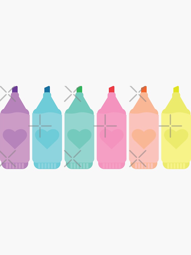 "Colored markers" Sticker for Sale by BondeelArts | Redbubble