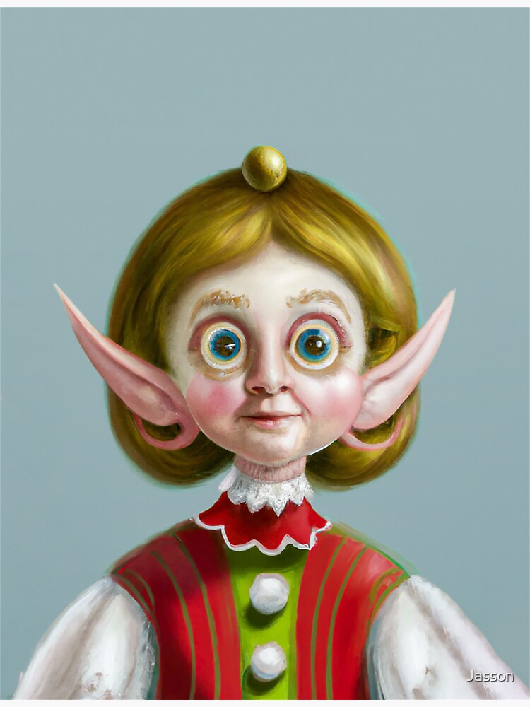 "Surprised Elf with Big Eyes" Sticker for Sale by Jasson | Redbubble