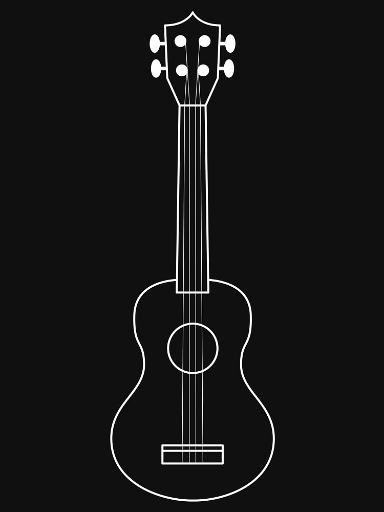 "Ukulele Outline" T-shirt for Sale by galaxydaydreams | Redbubble ...