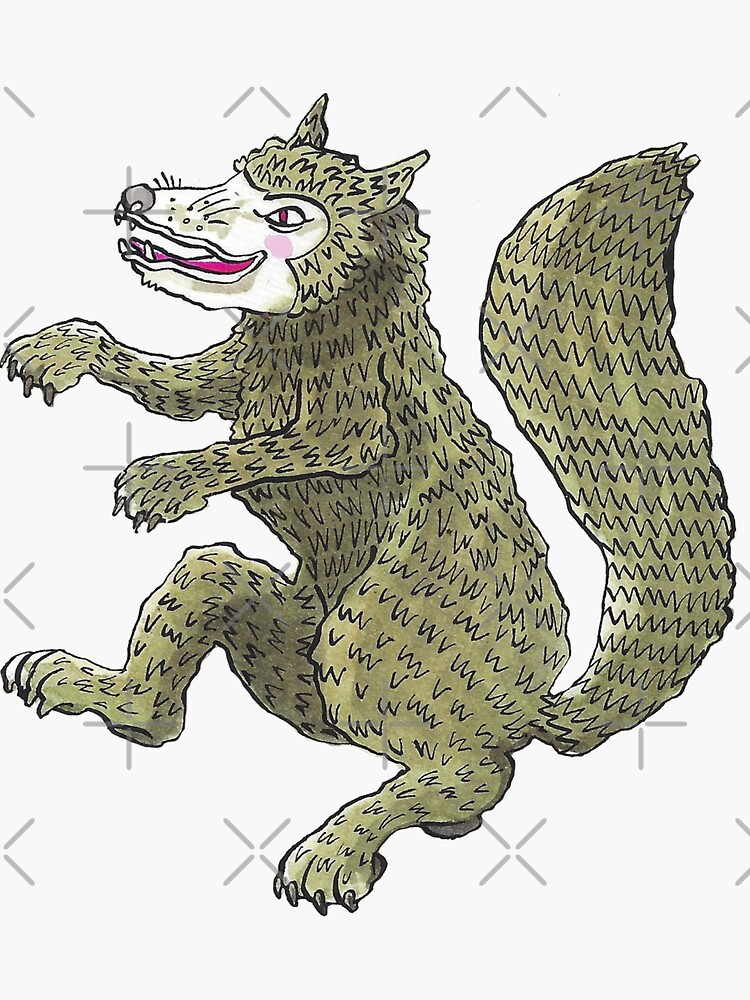 "Cute Dewayo- Maryland's Wolfman" Sticker by Egertron | Redbubble