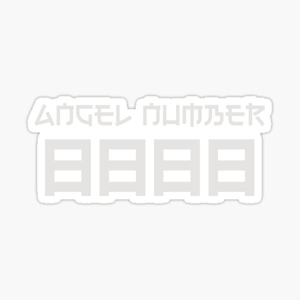 "8888 Angel Number Numerology - 8888 - Platinum Tokyo Angel" Sticker ...