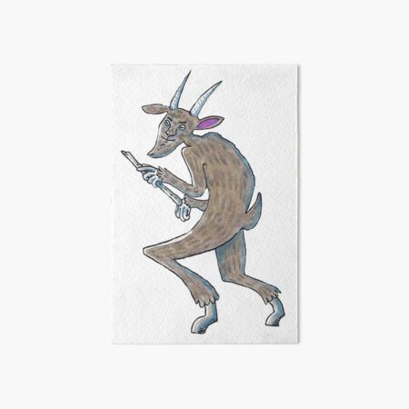 "Cute Goatman with Flute" Art Board Print for Sale by Egertron | Redbubble