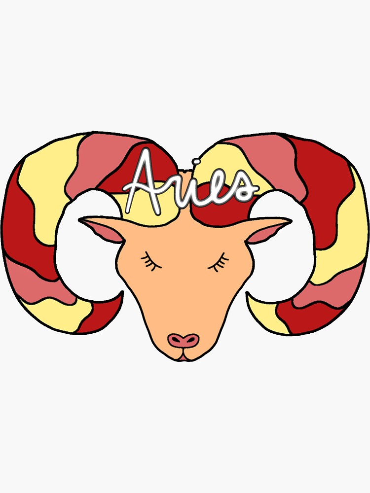 "Aries Astrology Sticker " Sticker for Sale by digitaldivine | Redbubble