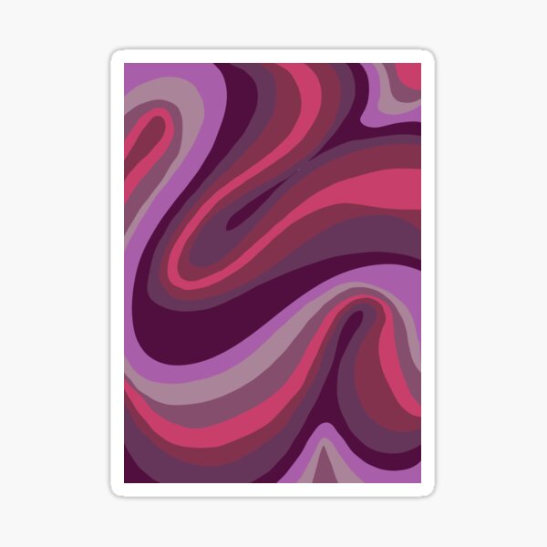 "RETRO ABSTRACT SWIRL PATTERN PURPLE COLOUR" Sticker for Sale by ...