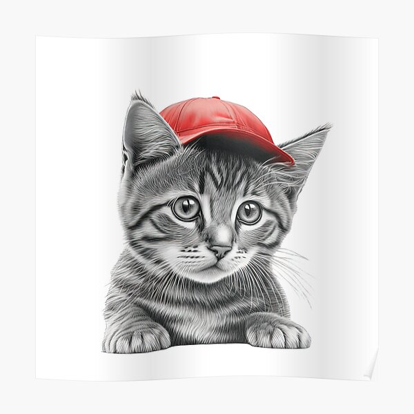"Curious Cat Scoping things out" Poster for Sale by RandSteele | Redbubble