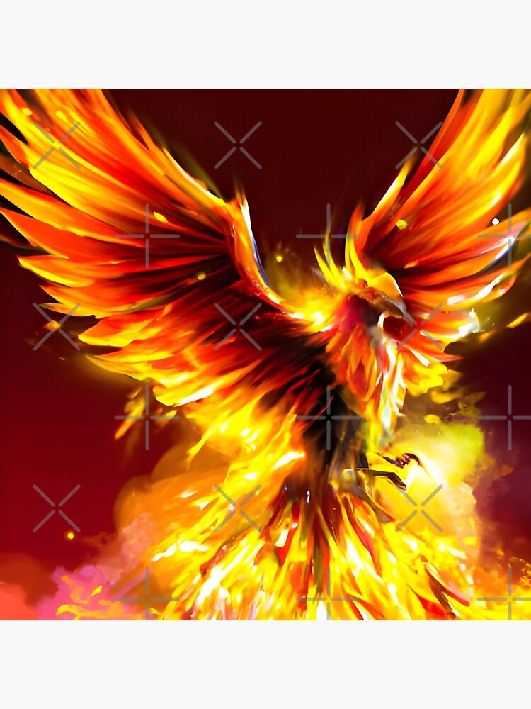"AI Generated Art, Fire Phoenix Ink Drawing" Art Print for Sale by ...