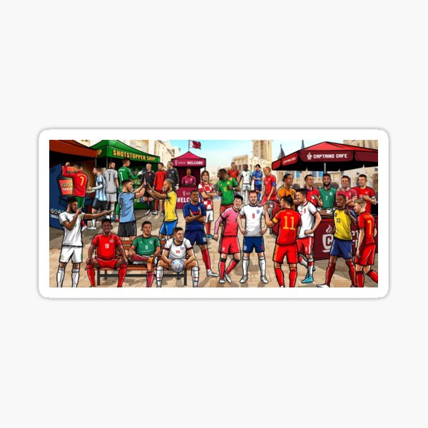 "World Cup Legends" Sticker for Sale by muchhappier | Redbubble