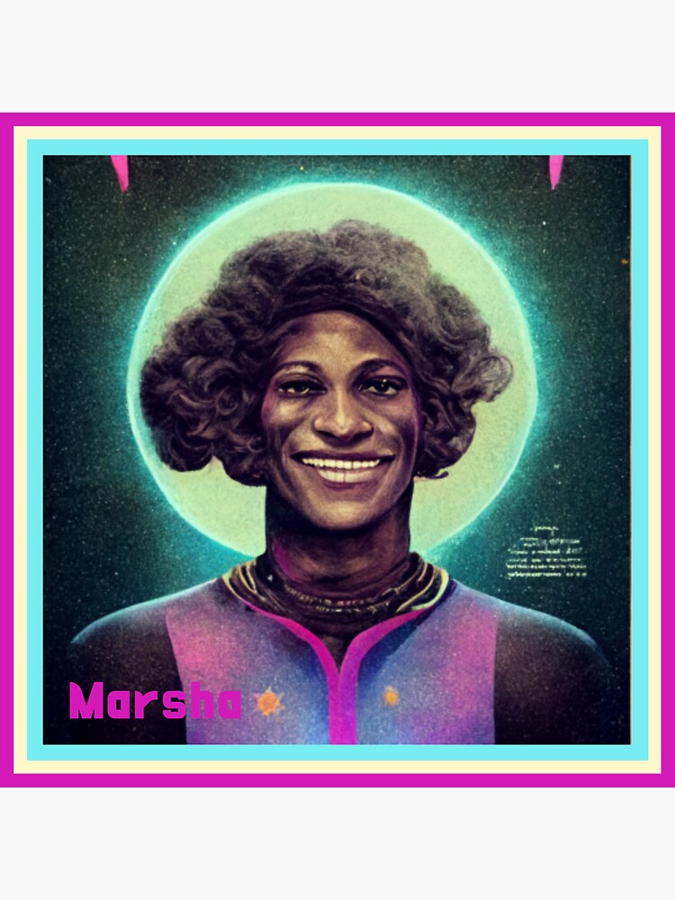"Tribute to Marsha" Sticker for Sale by Tenderchaos | Redbubble