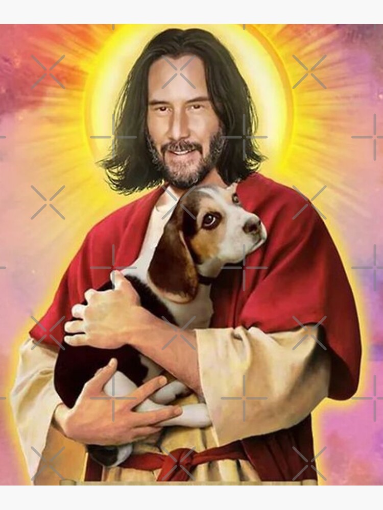 " Keanu reeves jesus" Sticker for Sale by tar1 | Redbubble