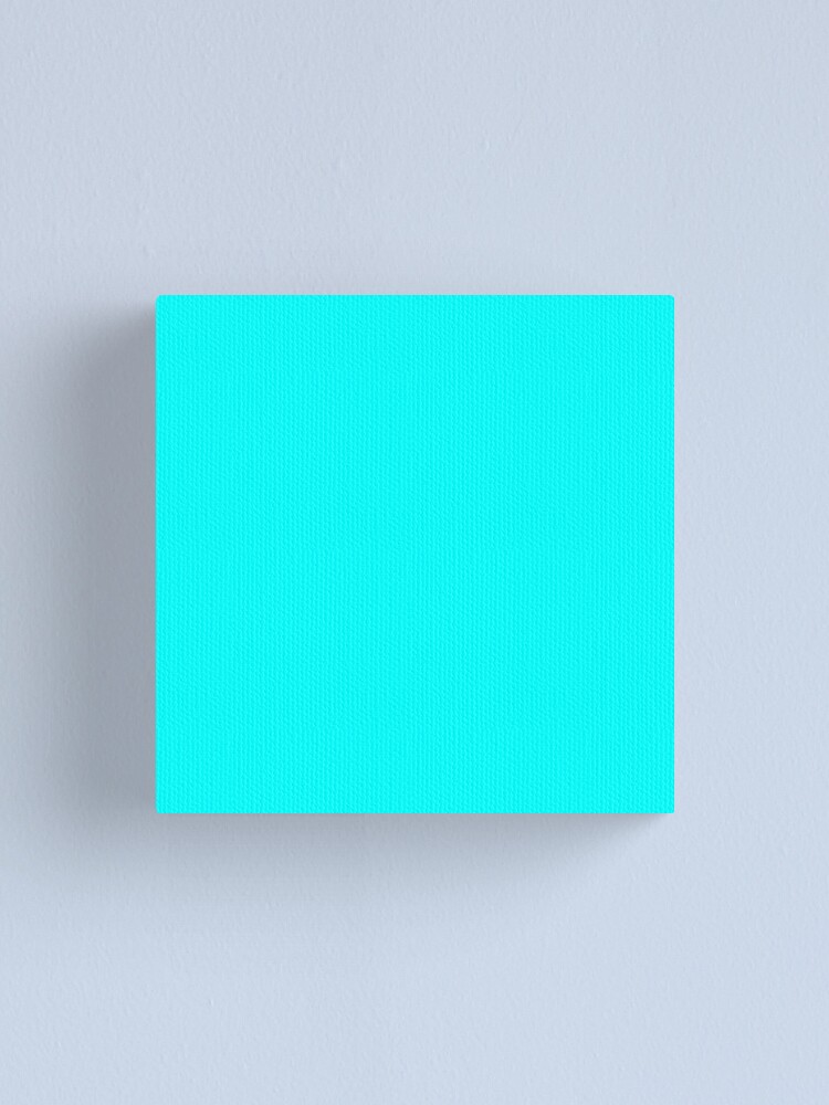 "Neon Aqua Blue Bright Electric Fluorescent Color" Canvas Print by ...