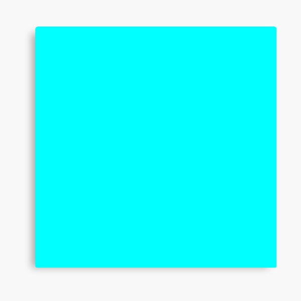 "Neon Aqua Blue Bright Electric Fluorescent Color" Canvas Print by ...
