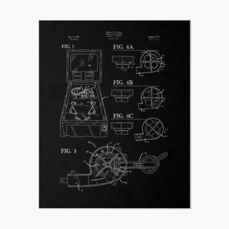 "Classic Retro Pinball Design - Pinball Patent, Pinball Lovers Gift ...
