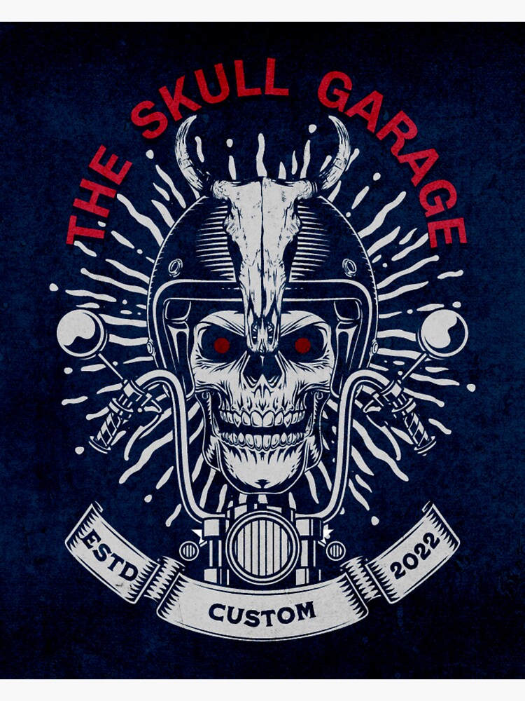 "Skull Garage" Sticker for Sale by fashionzilla | Redbubble
