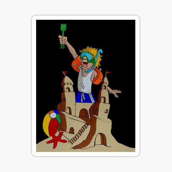 "Sand castle" Sticker for Sale by Darinpound | Redbubble