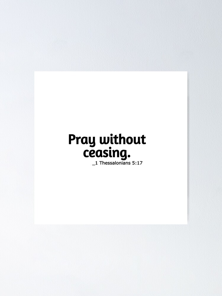 Póster «1 Tesalonicenses 5:17 / Versículo de la Biblia / Regalo ...