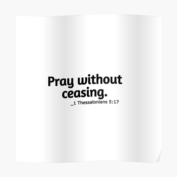 Póster «1 Tesalonicenses 5:17 / Versículo de la Biblia / Regalo ...