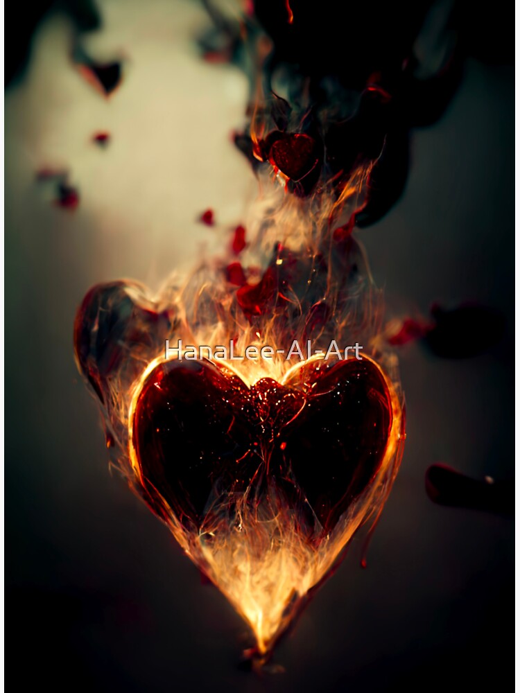 "Aching Heart" Sticker for Sale by HanaLee-AI-Art | Redbubble