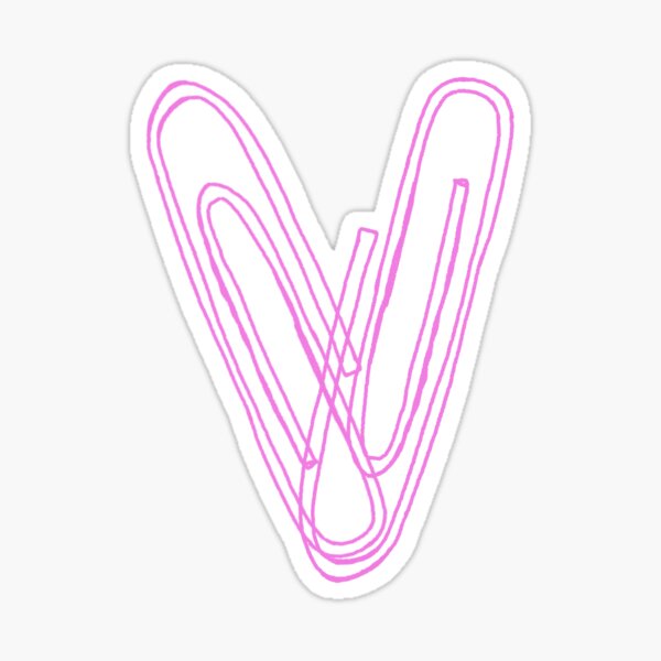 "pink paperclip heart" Sticker for Sale by ltbenedict21 | Redbubble