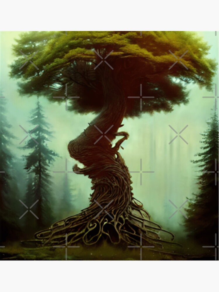 "Mechanical Tree Spira" Sticker for Sale by Pearsonlisbethm | Redbubble