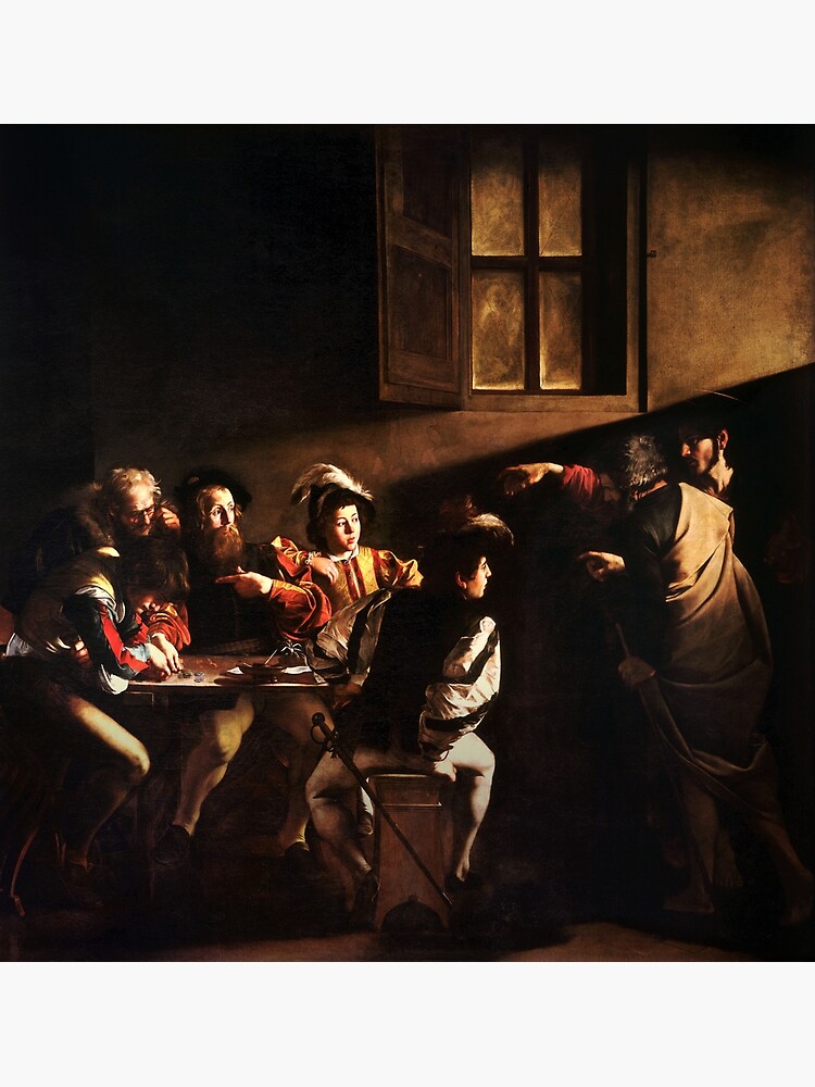 "High Resolution Caravaggio The Calling Of Saint Matthew 1600" Poster ...