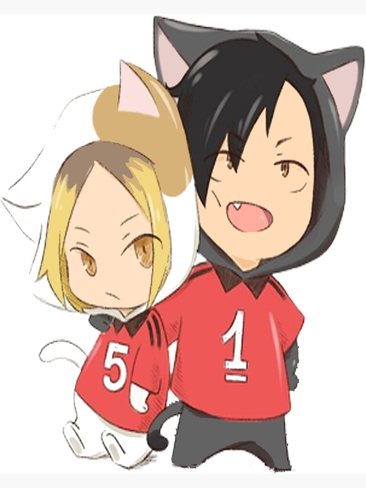 "Chibi Anime Haikyuu, Tetsurō Kuroo & Kenma Kozume" Poster for Sale by ...