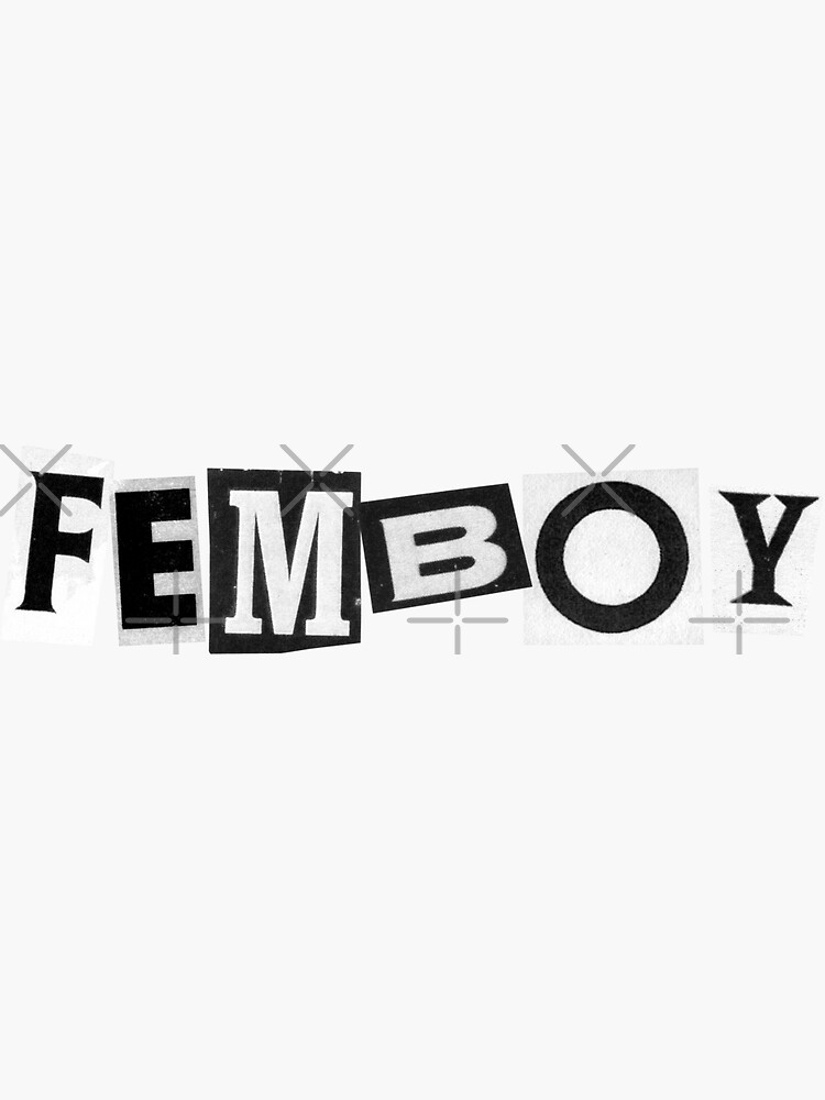 "femboy, ransom note, punk letters" Sticker for Sale by HelloShoppy ...