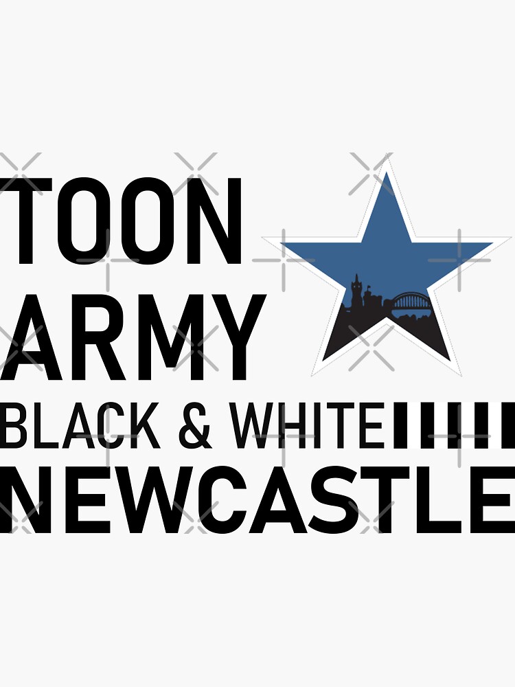 "Newcastle Toon Army Black and white" Sticker for Sale by Real-fan ...