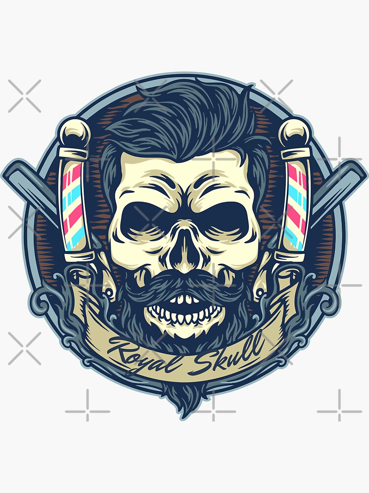 "Royal Beard Skull Vintage Premium Quality - Cool I love you Skull ...
