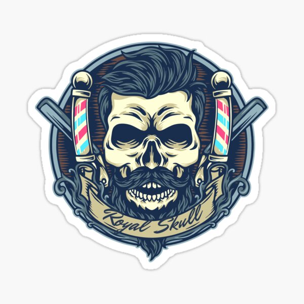 "Royal Beard Skull Vintage Premium Quality - Cool I love you Skull ...