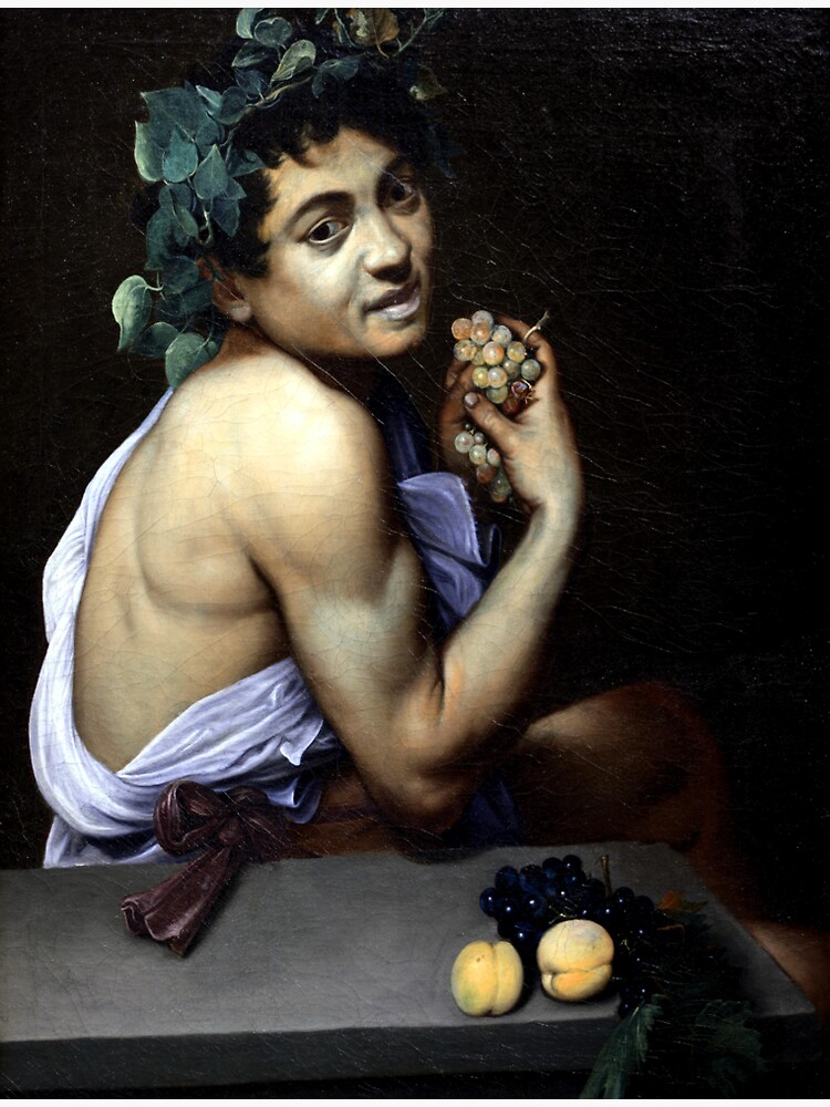 "High Resolution Caravaggio Young Sick Bacchus 1593" Sticker for Sale by high-res-art | Redbubble