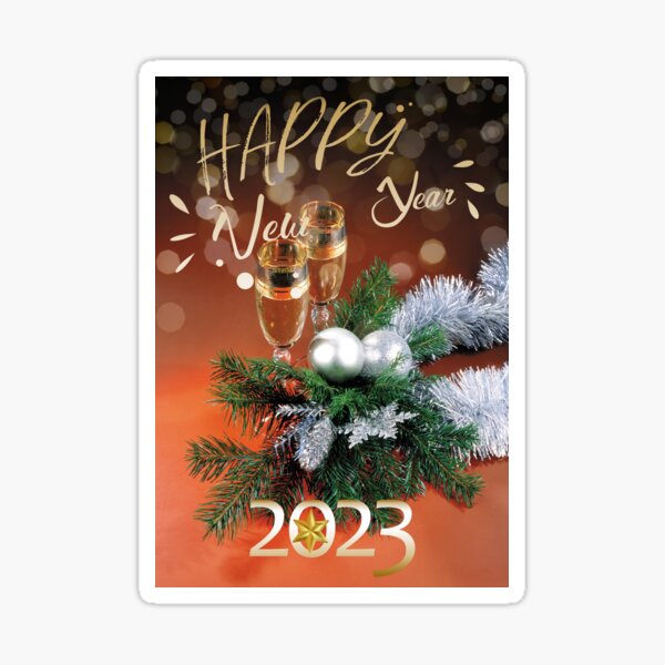 "2023 Merry Christmas and Happy New Year" Sticker for Sale by annamiss ...