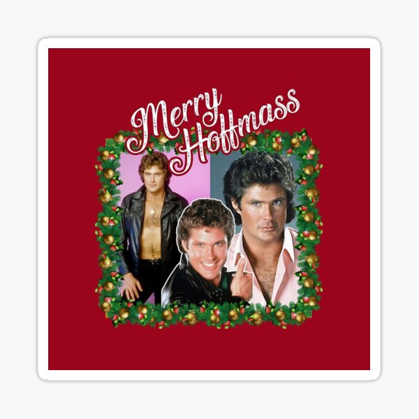 "David Hasselhoff Christmas" Sticker for Sale by lhskastore | Redbubble