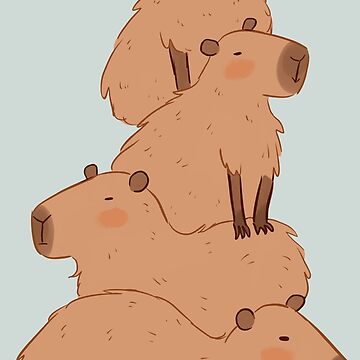"Capybara stack! " Kids T-Shirt for Sale by Yarafantasyart | Redbubble
