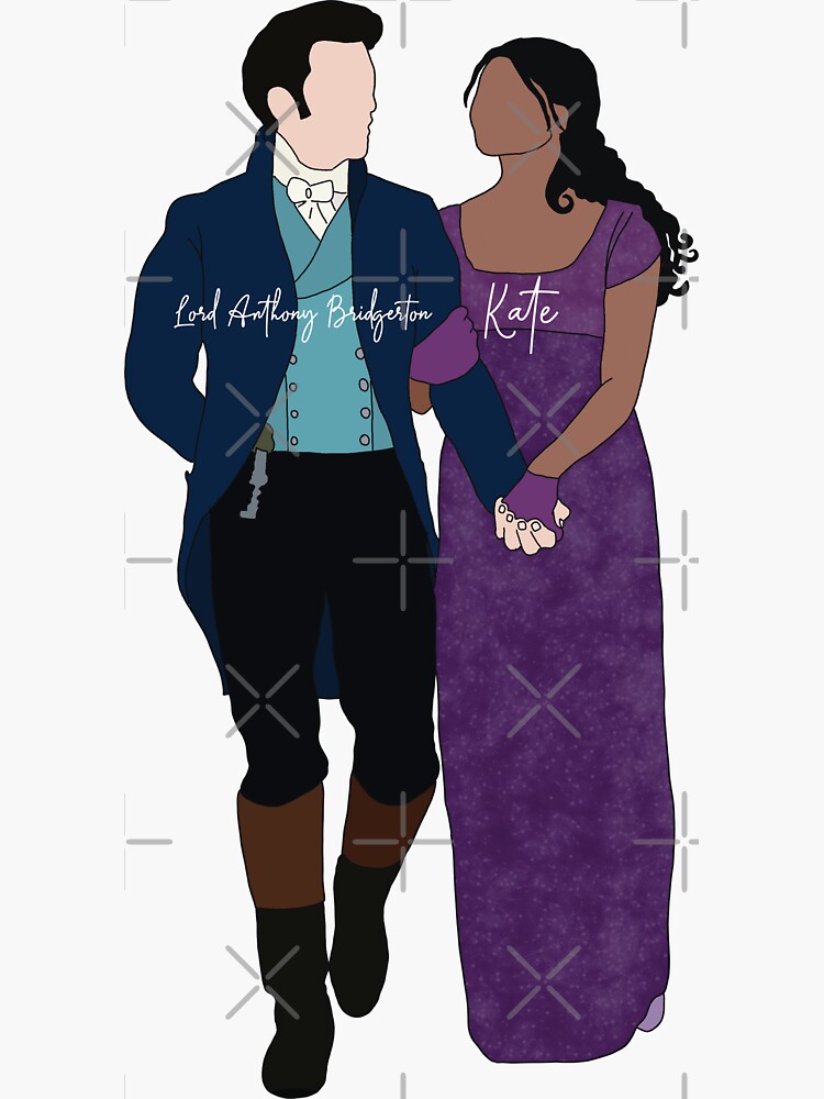 "Bridgerton - Kate Sharma and Antony Bridgerton " Sticker for Sale by ...