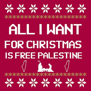 "All i want for Christmas is Free Palestine" Greeting Card for Sale by ...