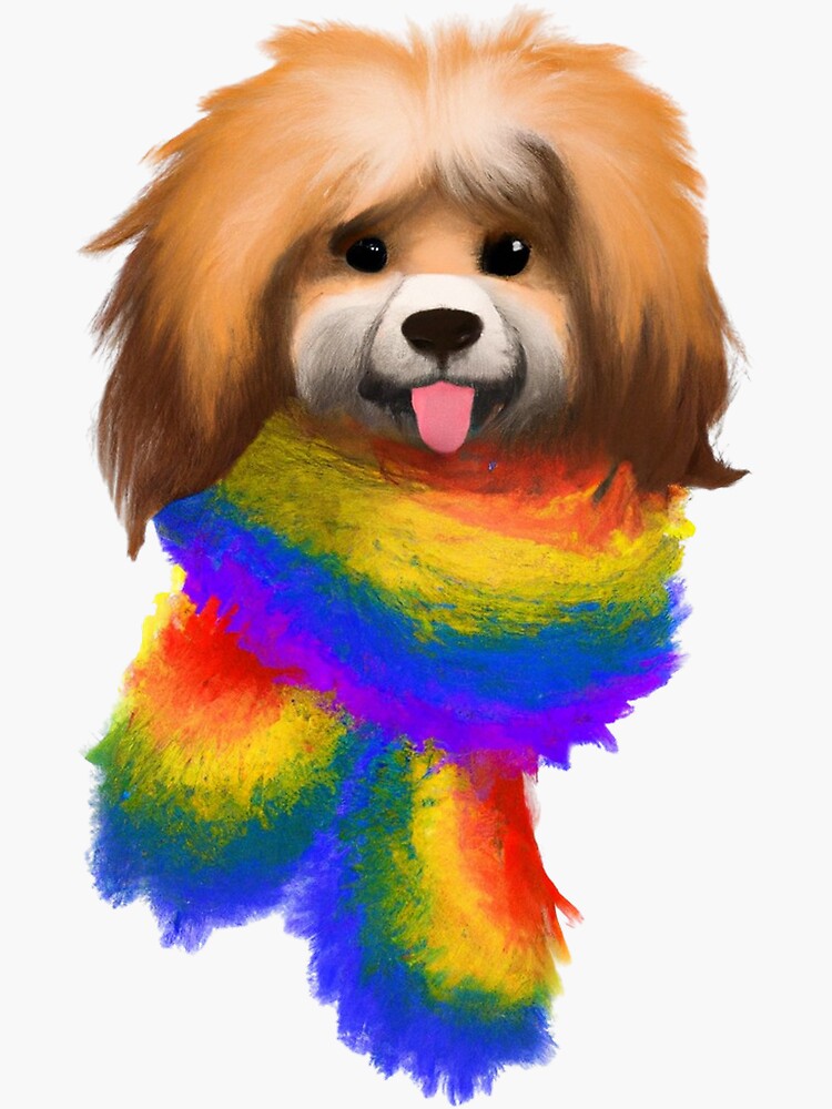 "Gay Furry Dog LGBT Pride rainbow flag" Sticker for Sale by dankbaer ...