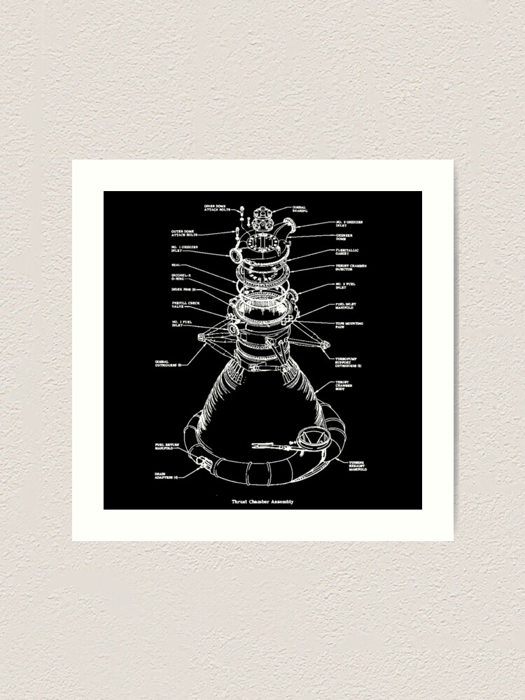 "Raptor Engine Starship - Diagram Engine starship" Art Print for Sale ...