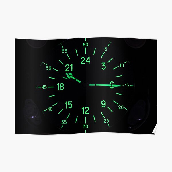 "green clock face" Poster by BigRedDot | Redbubble