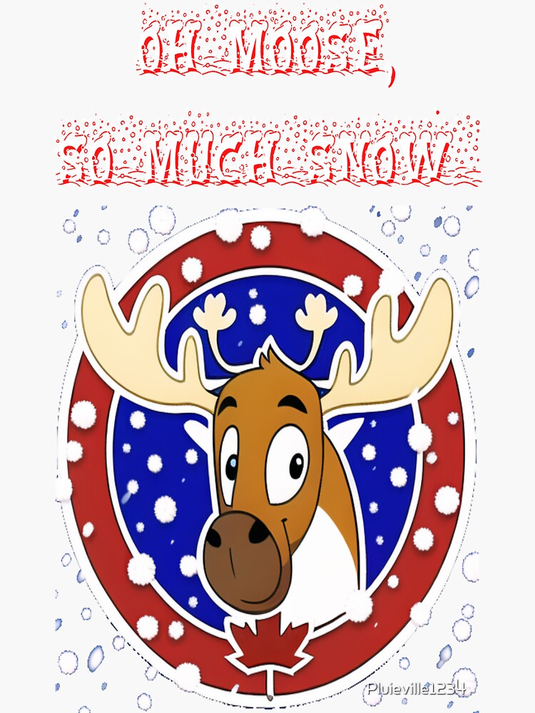 "Funny Canadian Moose with Maple Leaf" Sticker for Sale by ...