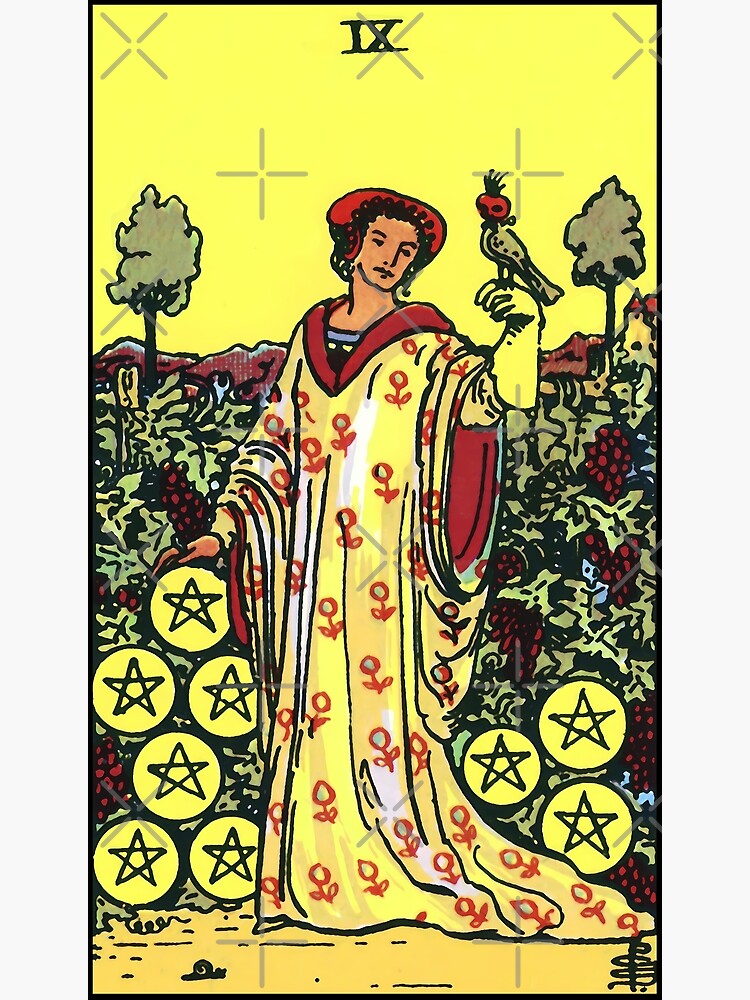 "Nine Pentacles 09 Tarot | Nine of Coins | Nine of Pentacles Tarot ...