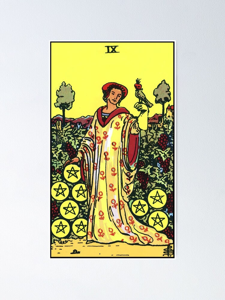 "Nine Pentacles 09 Tarot | Nine of Coins | Nine of Pentacles Tarot ...