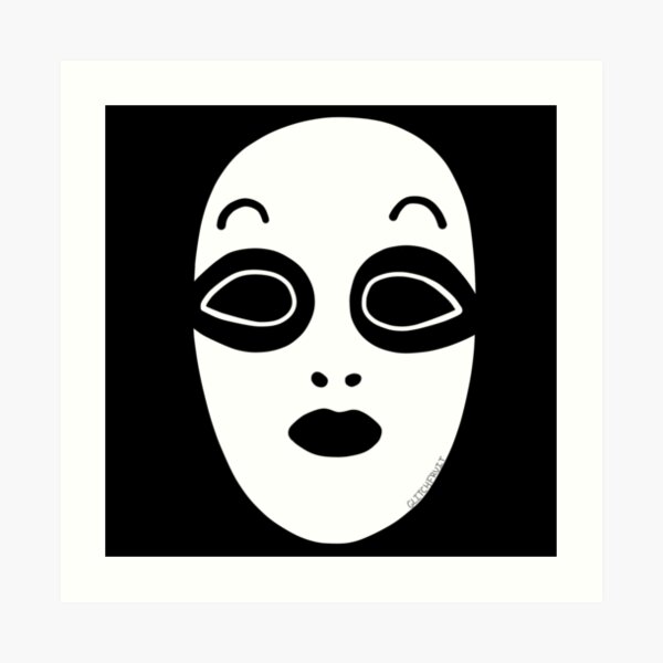 "'Masky' mask" Art Print for Sale by glitchfruit | Redbubble