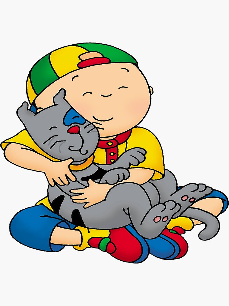 "caillou, caillou and dog" Sticker for Sale by Par-kids | Redbubble