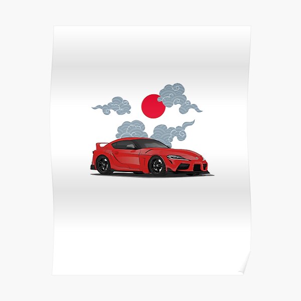 "Toyota GR Supra, Supra MK5, JDM Car" Poster for Sale by T-JD | Redbubble