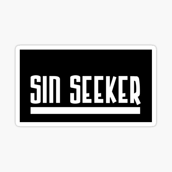 "Sin Seeker" Sticker for Sale by SimonSay | Redbubble