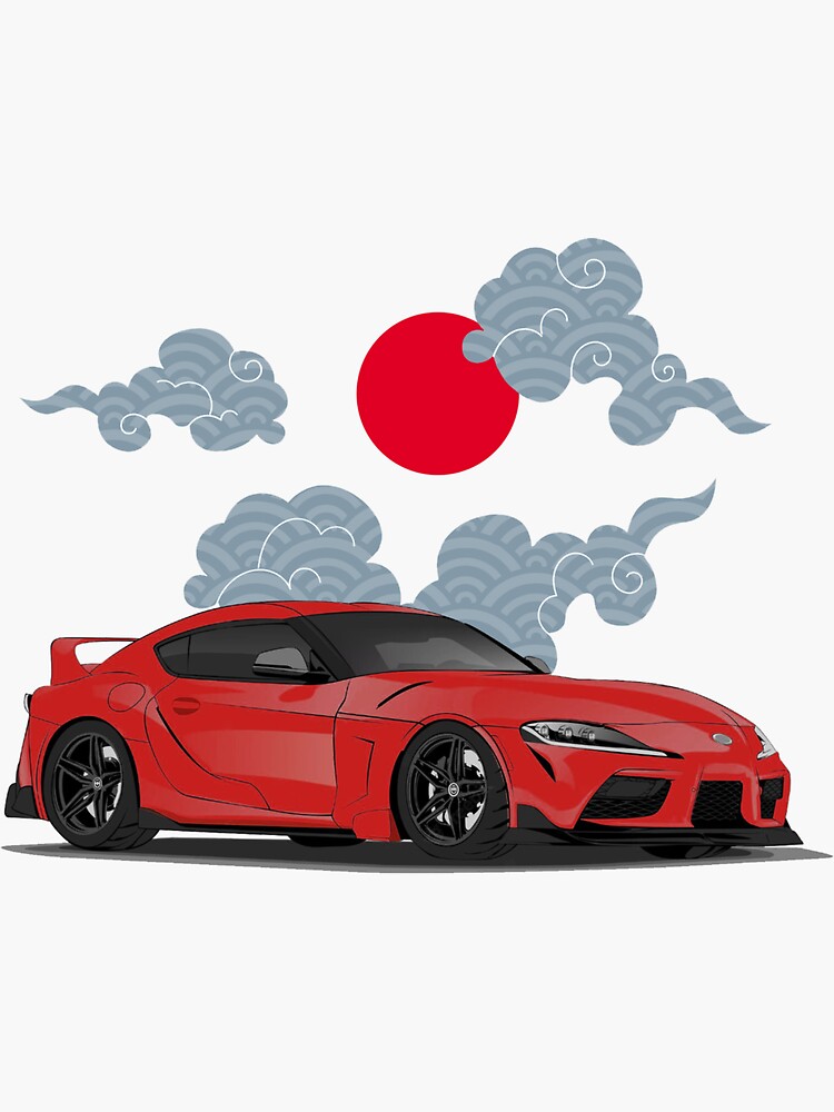 "Toyota GR Supra, Supra MK5, JDM Car" Sticker for Sale by T-JD | Redbubble